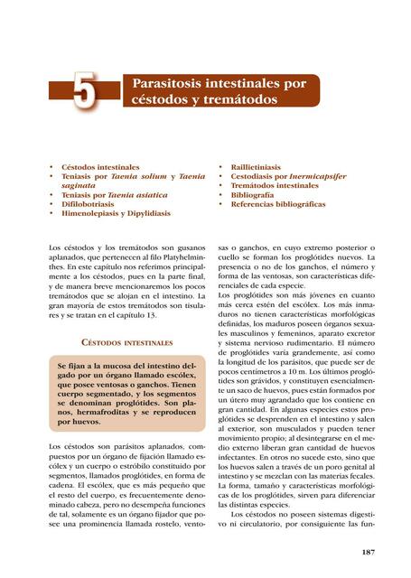 Parasitosis intestinales por céstodos y tremátodos | Paola Chafla | uDocz