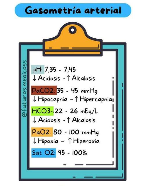 Valores normales en gasometría arterial | YUDOC.ORG | uDocz