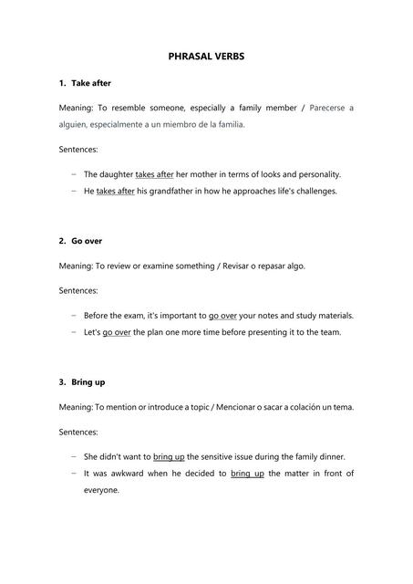 PHRASAL VERBS 2 | samsstudy | uDocz