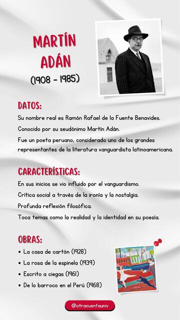 Biografía Martín Adán | Otra Cuenta Universitaria | uDocz