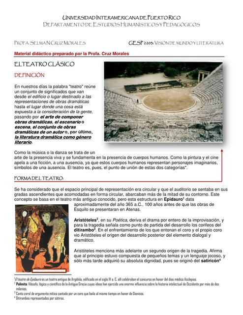 Teatro Griego y la Tragedia | Rouss Fustamante Irigoin | uDocz