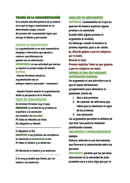 Teoría de la Argumentación | Stefany | uDocz