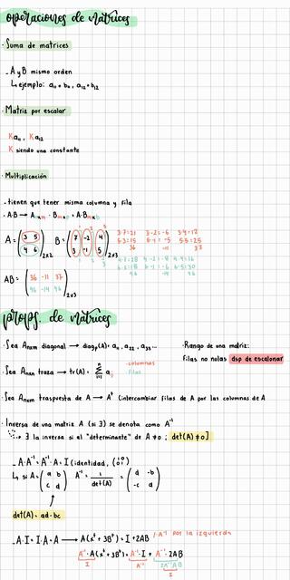 Operaciones de Matrices | uDocz