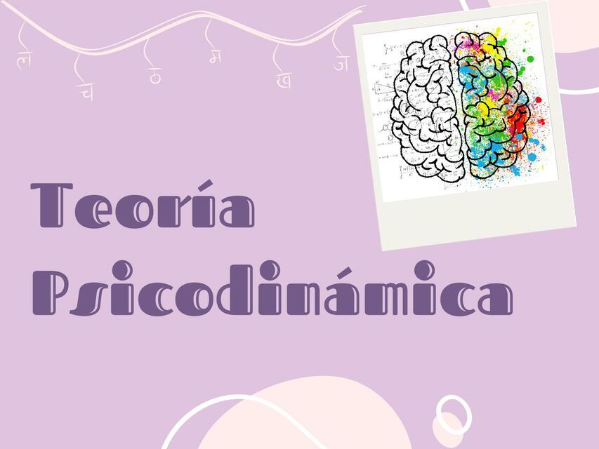 Teoria psicodinamica | Notas Clínicas | uDocz
