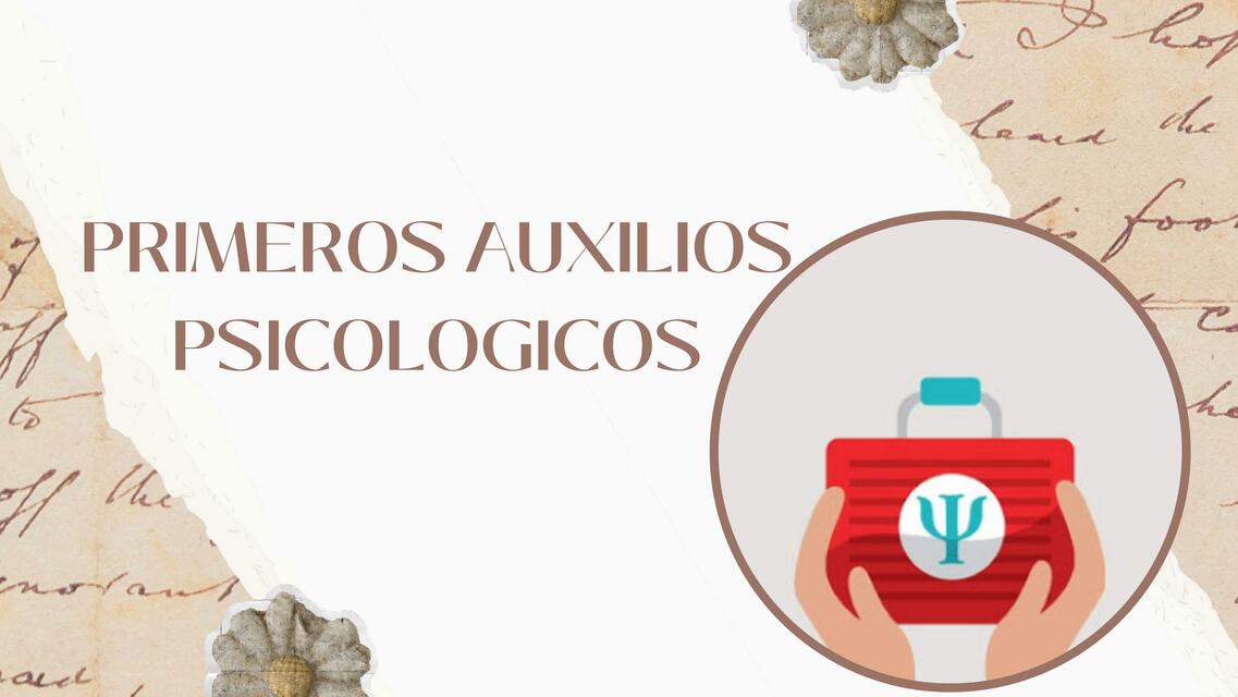 Primeros auxilios psicológicos | Notas Clínicas | uDocz