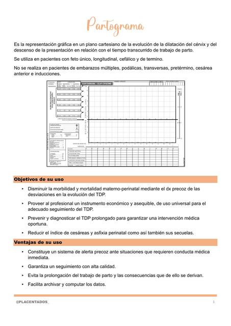 Partograma | Placentados | uDocz