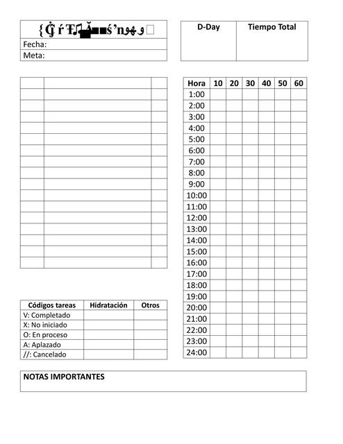Study Planner Plantilla (Método Coreano) | Johana Andrëa | uDocz