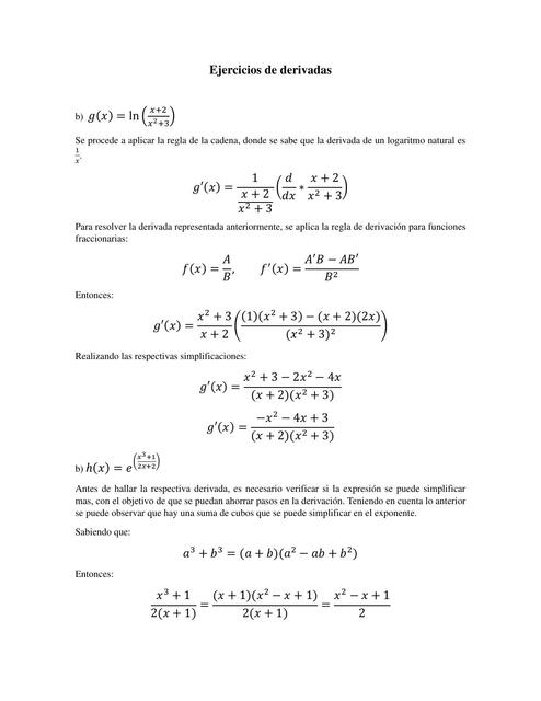Tabela De Derivadas