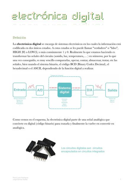 Electrónica digital | Ingenierías, materia y más | uDocz