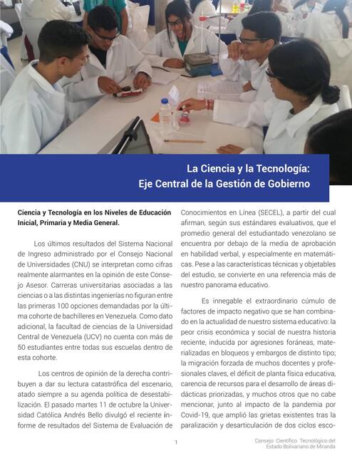 La Ciencia y la Tecnologia | Betzabeth Llovera | uDocz