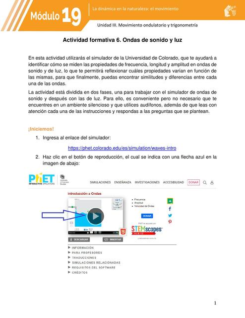 Actividad formativa . Ondas de sonido y luz | Renzo Cuzco | uDocz