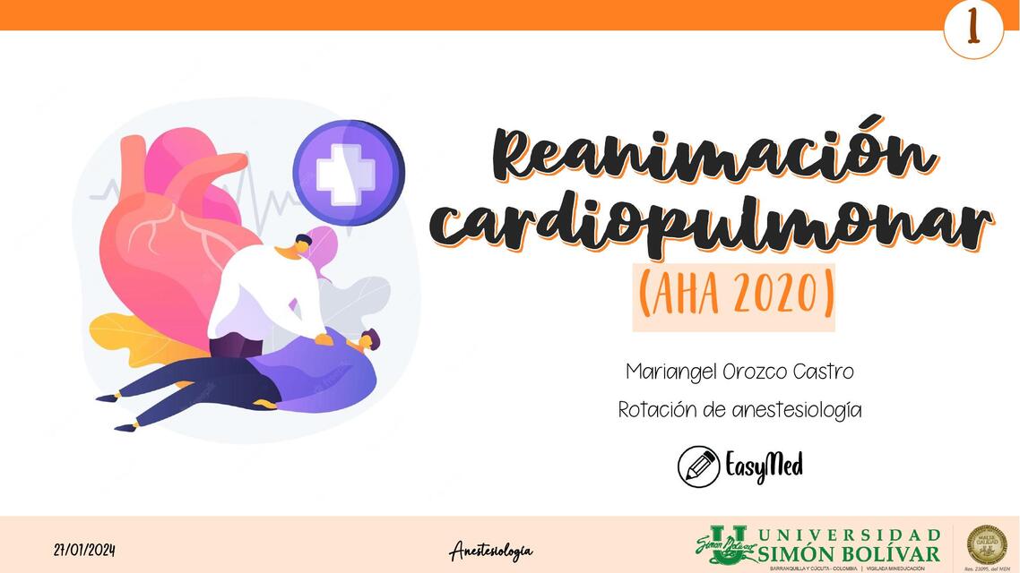 Reanimación cardiopulmonar | EasyMed | uDocz