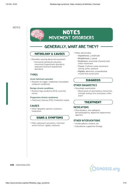 Movement Disorders | CELESTE BG | uDocz