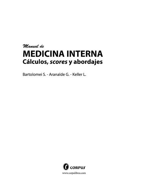 Manual de medicina interna cálculos scores y abord | Medicina y Farmacia | uDocz