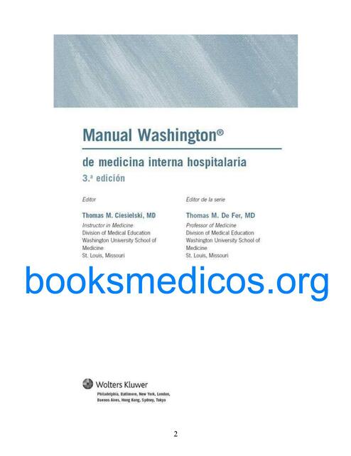 Manual de washington de medicina interna | Medicina y Farmacia | uDocz