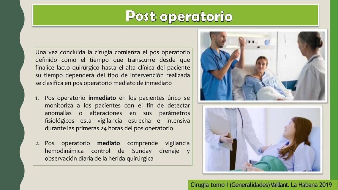 Post operatorio | Medicina Óptima | uDocz