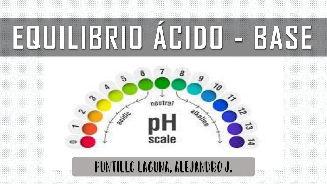 Bioquímica Del Equilibrio Ácido Base Alejandro Puntillo Udocz