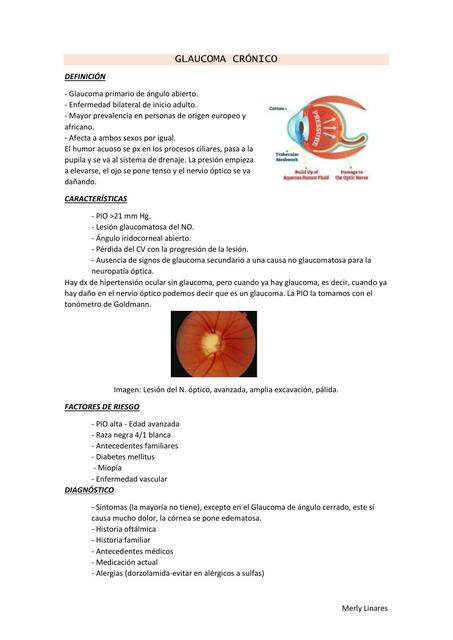 Glaucoma crónico | Sabiduría Médica | uDocz