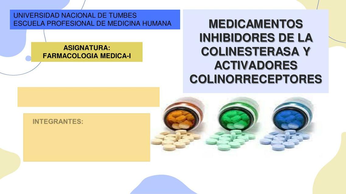 FARMACOS ACTIVADORES COLINERGICOS | @CUIDADO.MEDICO | uDocz