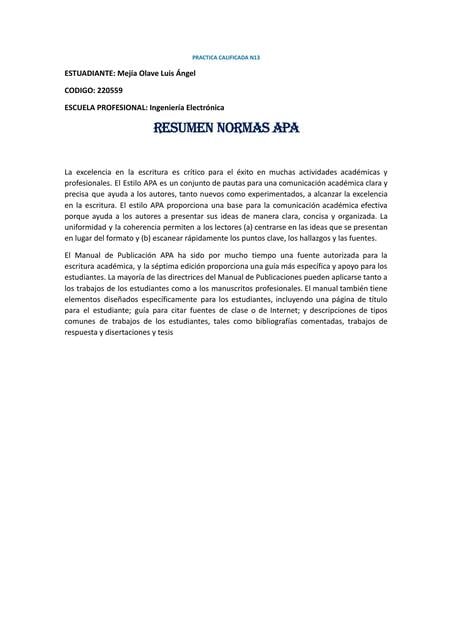 Resumen Normas APA | LUIS ANGEL MEJIA OLAVE | uDocz
