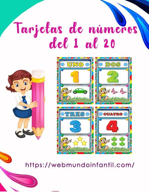 Tarjetas de números del 1 al 20 | Enfermería | uDocz