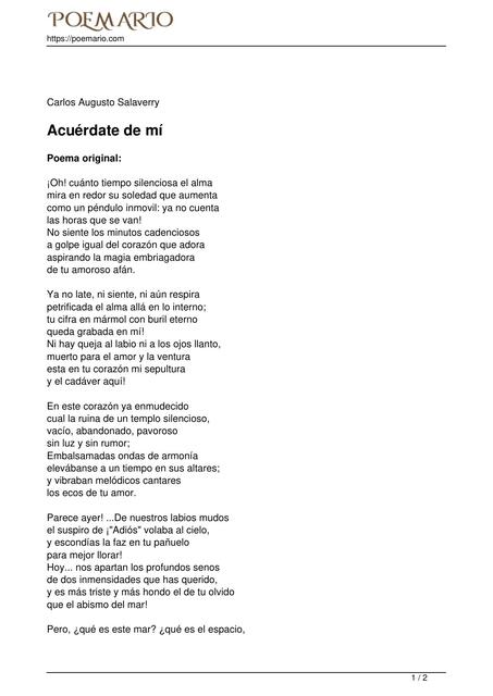 Acuerdate de mi poemario | 멜라니 | uDocz