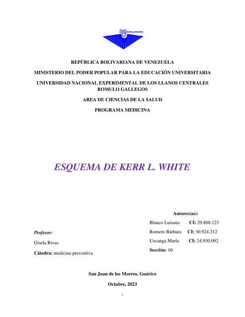 Esquema de Kerr L White | Gabriela Uzcanga | uDocz