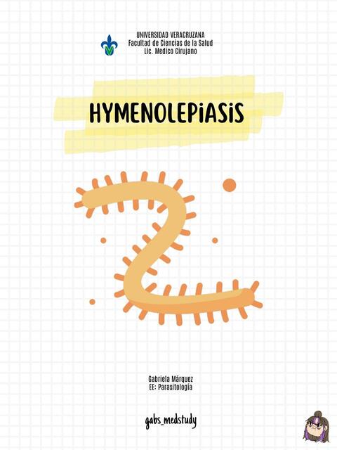 Hymenolepiasis PARASITOLOGÍA | gabs_medstudy | uDocz