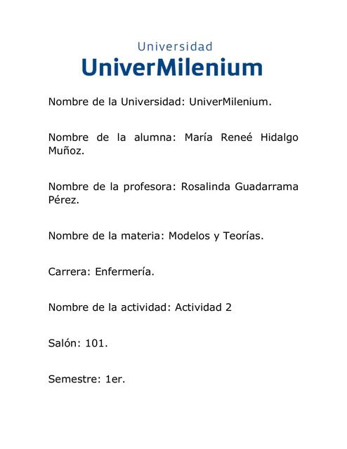 Modelos y teorías | Maria Hidalgo | uDocz