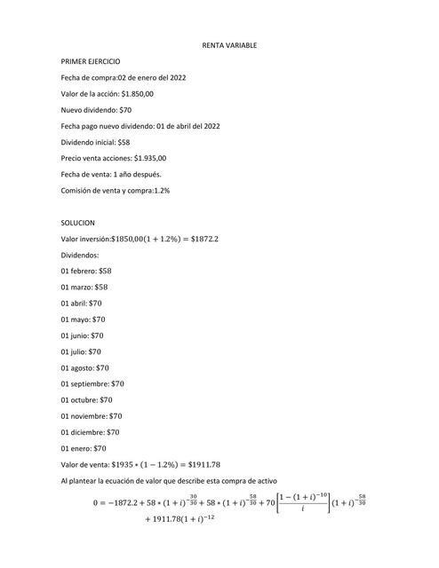 Ejercicios de Renta Variable | tustrabajos.co | uDocz