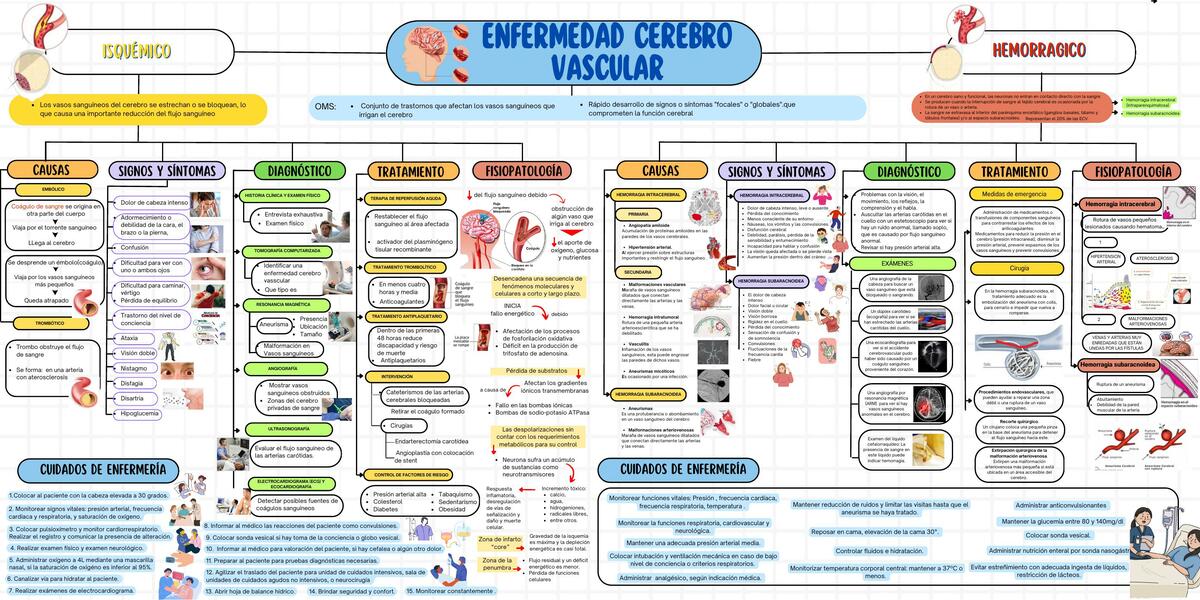 ACIDENTE VASCULAR CEREBRAL ISQUEMICO, Esquemas y mapas conceptuales de ... ACIDENTE VASCULAR CEREBRAL ISQUEMICO, Esquemas y mapas conceptuales de ...