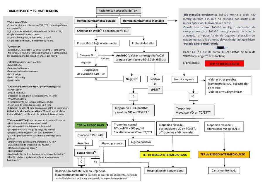 ⭕Diagnostico y estratificacion - Paciente con sospecha de TEP⭕ | Dra Odalis Moreno | uDocz