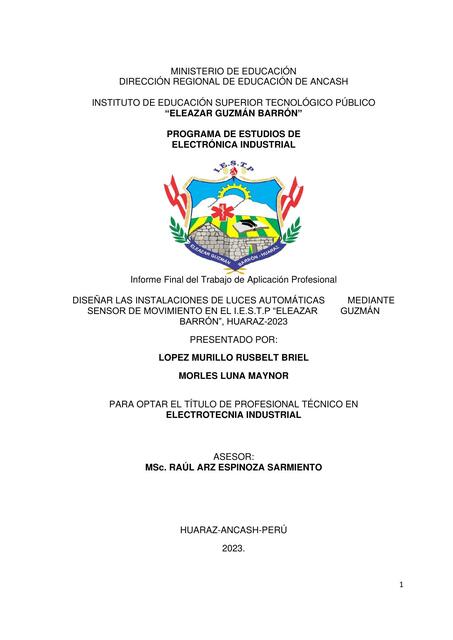 Diseñar las instalaciones de luces automaticas | CARLOS DECO | uDocz