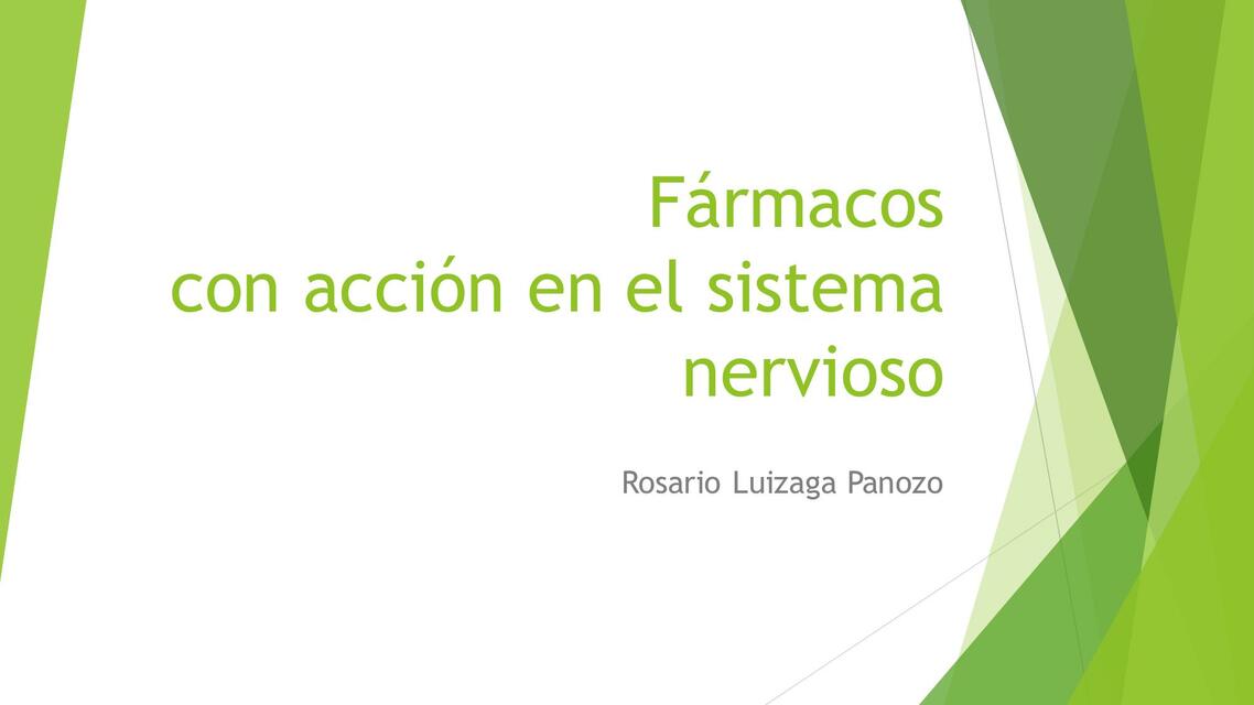 Farmacos del sistema nervioso | Christian Calle | uDocz