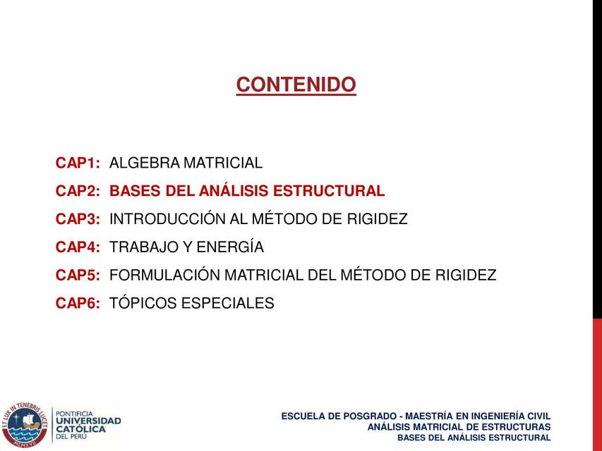Bases del análisis estructural PUCP | Apuntes de Ingenieria Civil | uDocz