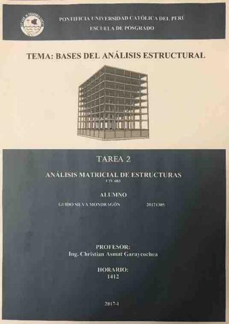 Trabajo N°02 de análisis matricial de estructuras | Apuntes de ...