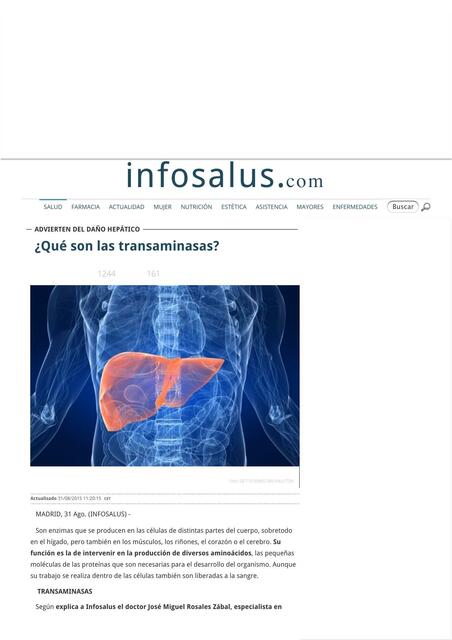 ¿Qué son las Transaminasas? | Yanet Mamani | uDocz