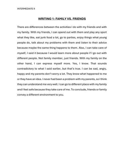 INTERMEDIATE 09 - WRITING 1 & 2 | samsstudy | uDocz