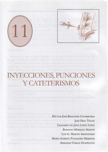 Inyecciones, punciones y cateterismos | Krista Ac | uDocz