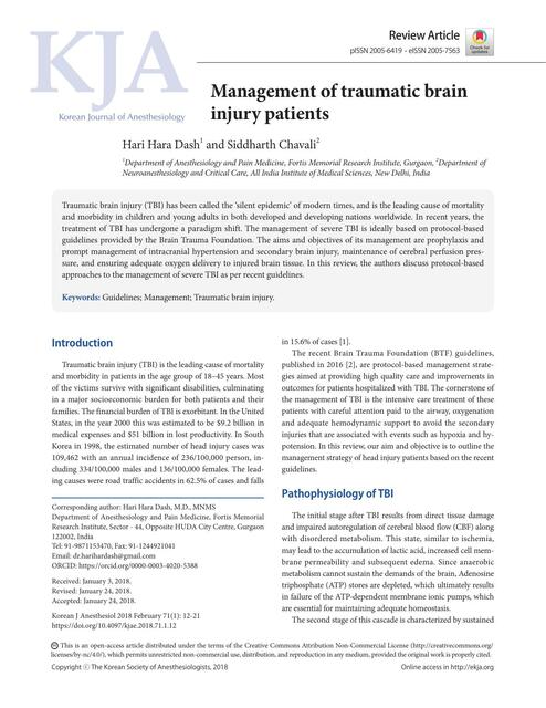 Management of traumatic brain injury patients | Erik Martín | uDocz