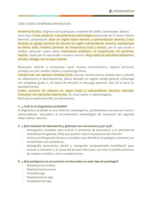 Caso clínico de otorrinolaringología: Absceso submandibular | Viviendo ...