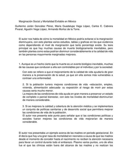 Resúmenes de Marginalidad social | Descarga apuntes de Marginalidad social