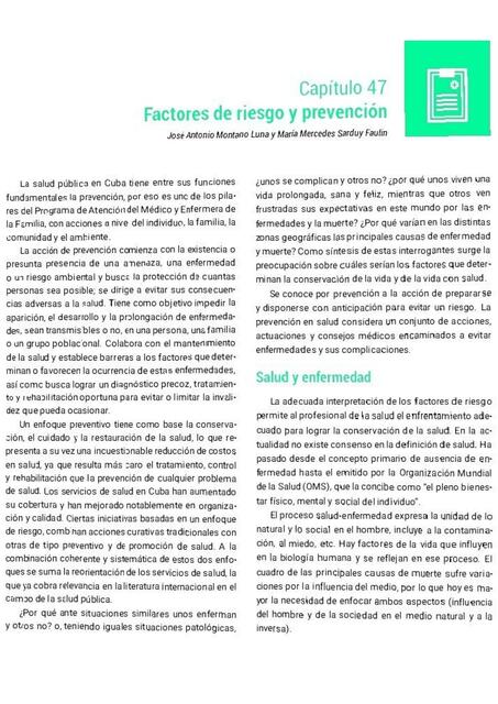 Factores De Riesgos Y Prevencion Ysaac Garcia Udocz