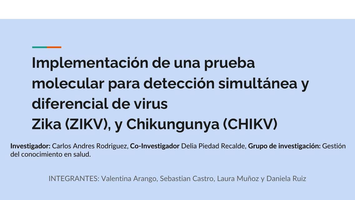 Implementación de una Prueba Molecular para Detección Simultánea y ...