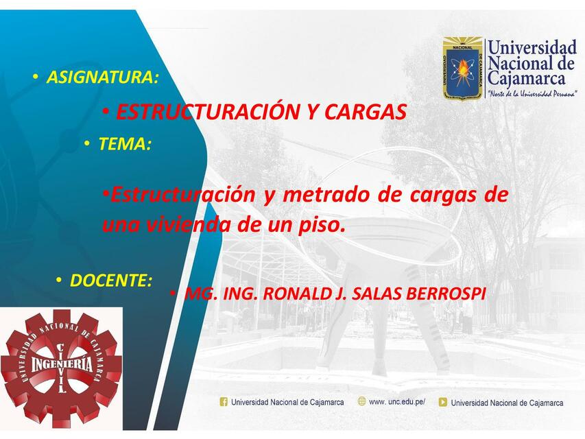 Estructuración y Metrado de Cargas de una Vivienda de un Piso | Cristhian | uDocz