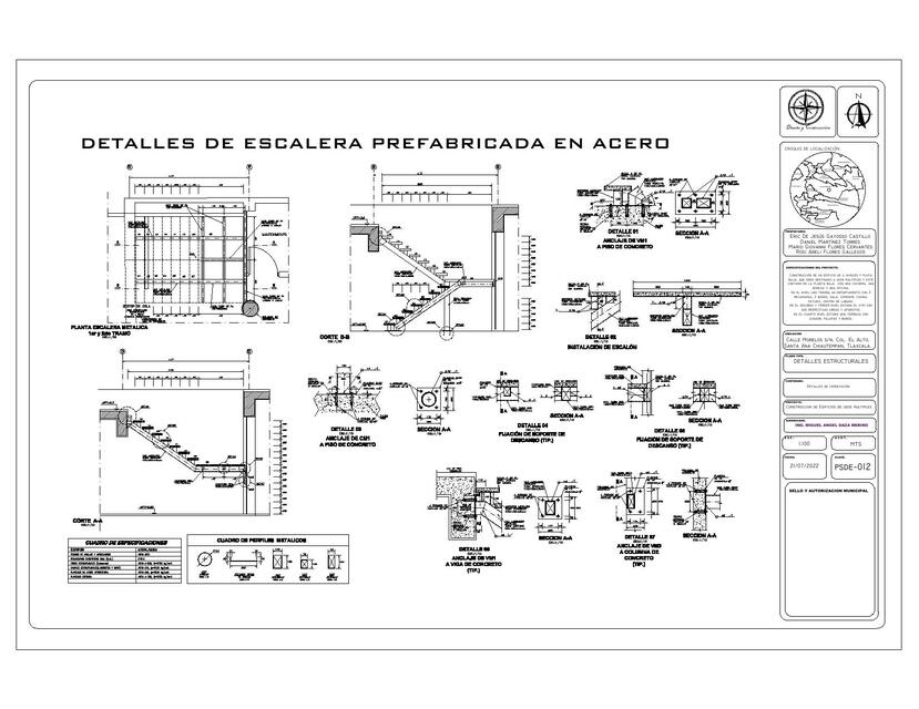 Detalles De Escalera Prefabricada En Acero Dani Torres Udocz