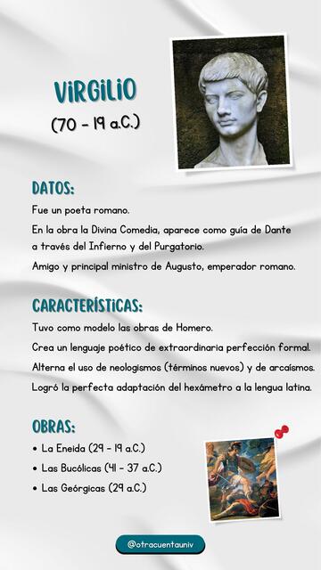Biografía: Virgilio - Literatura Universal (Literatura Latina) | Otra ...