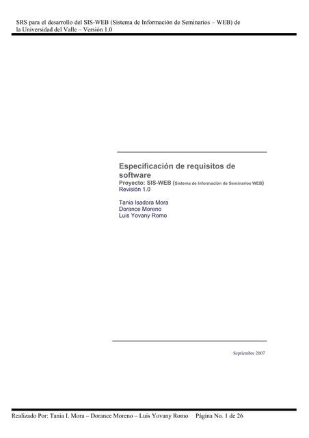 Especificación de Requisitos de Software | CHRISTIAN PERDOMO | uDocz
