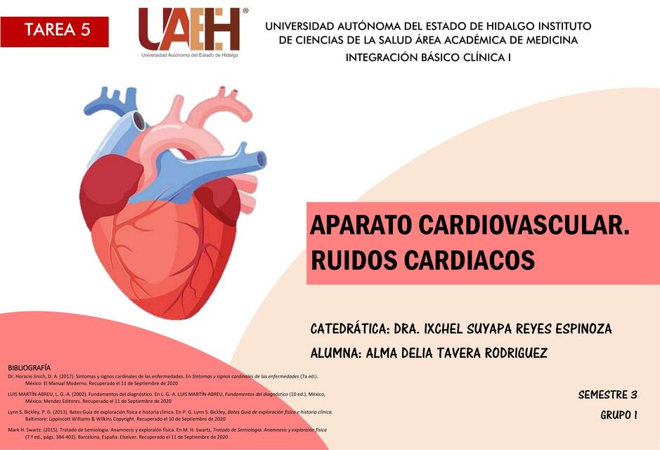 Cuadro Exploración Cardiovascular | Alma Taro | uDocz