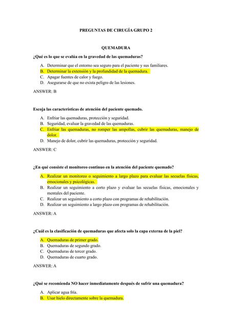 Preguntas de cirugia | Valeria Carpio | uDocz